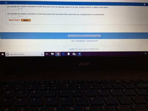 Solved A Calculate The Angular Momentum Of Earth That