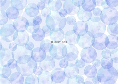 無料イラスト 水彩風の水玉の背景素材（青）