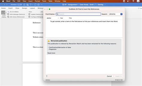 Retracted Publication Error For Endnote 206 On Mac For Word Endnote