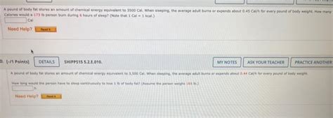 Solved Caloties Wousa A Ib Person Burn During Heurs Of Chegg Com