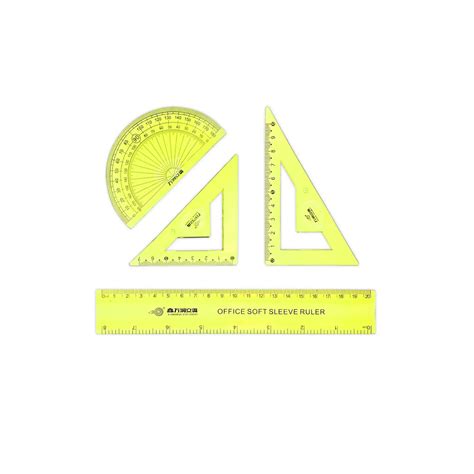 Generic Flexible Geometry Drawing Set 3 Pcs 20 Cm Ruler Bayan Eshop