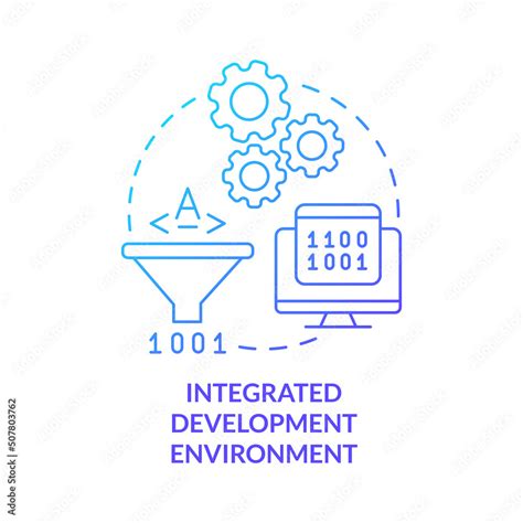 Integrated Development Environment Blue Gradient Concept Icon Building Application Programming