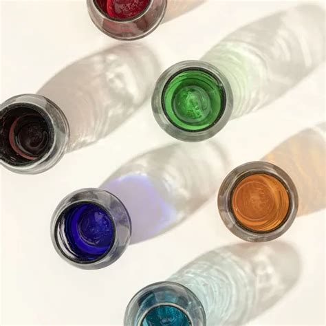 Multicolor Ombre Stemless Wine Glass Set 6
