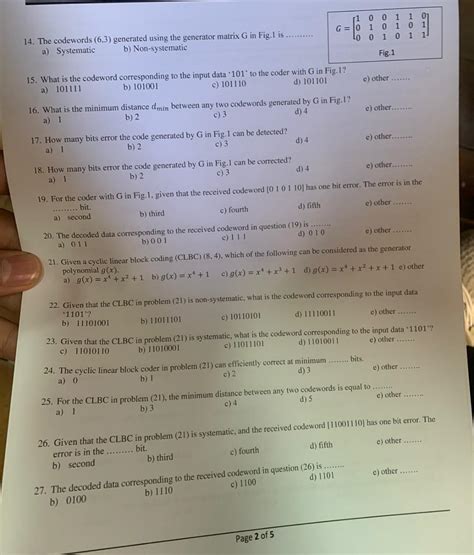 Solved Question 1 Choose The Correct Answer 1 The