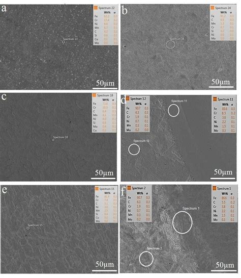 Sem Microstructure And Eds Analyses Of A The Wm In The Cmt Joint B