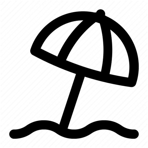 Beach Holiday Sea Summer Umbrella Icon