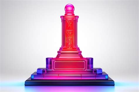 Premium Vector Empty Classic Column On Multicolored Background 3d