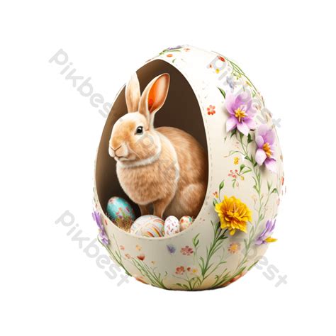Decorative Easter Bunny Eggs Png Images Psd Free Download Pikbest