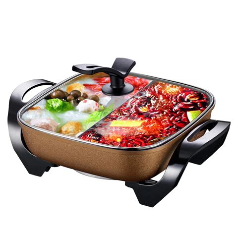 Electric Cooker L Capacity Household Multi Purpose Electric Hot Pot Support Fried Steak Fish