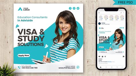 Free Creative Instagram Post Design Template Psd For College Admission