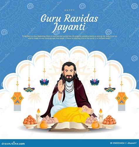 Happy Guru Ravidas Jayanti For Greeting Card Social Media Post Stock