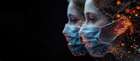 Man And Woman In Surgical Masks Looking Look At Each Other On World