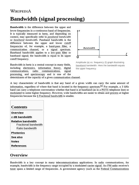Bandwidth (Signal Processing) | PDF | Bandwidth (Signal Processing ...