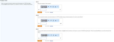 Solved Problem 19 20 When You Connect An Unknown Resistor