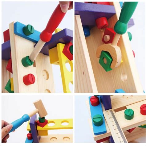 Sukitoy деревянная игрушка Детские Мягкие сборки Конструкторы набор инструментов Ролевые игры