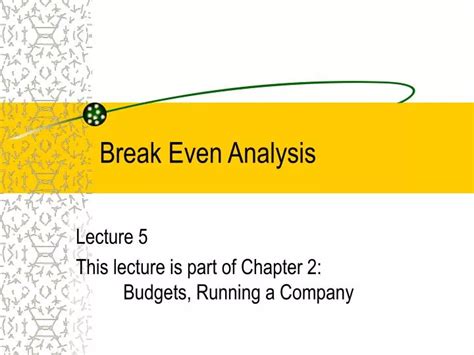 PPT Break Even Analysis PowerPoint Presentation Free Download ID 224725
