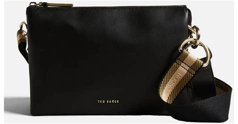 Ted Baker Darceyy Leather Crossbody Bag In Black Lyst