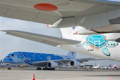画像ギャラリー Ana巨大機「a380」行先のないフライト第2弾 前回とどう違う？ 2機のa380取り巻く事情 乗りものニュース