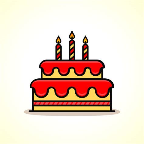 4 400 Red Birthday Cake Stock Illustrations Royalty Free Vector