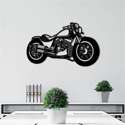 Декор в комнату Woodyard деревянная картина на стену Быстрый мотоцикл стиль минимализм 35 60 см