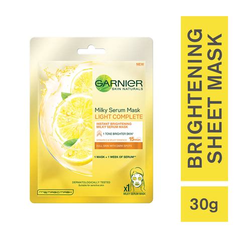 Garnier Skin Naturals Light Complete Face Serum Sheet Mask Yellow