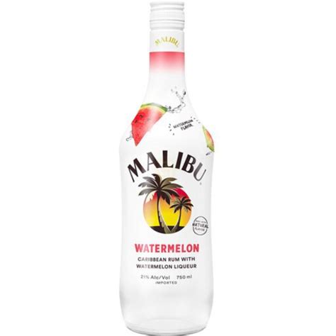 Malibu Caribbean Rum With Watermelon Flavored Liqueur Big Bear Wine