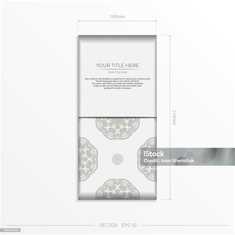 추상 패턴이 있는 흰색 의 엽서에 대한 고급스러운 벡터 템플릿 만달라 장식이 있는 프린트 레디 초대 디자인 0명에 대한 스톡 벡터 아트 및 기타 이미지 Istock
