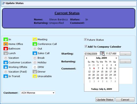 EIOBoard Browser Tour Update Status