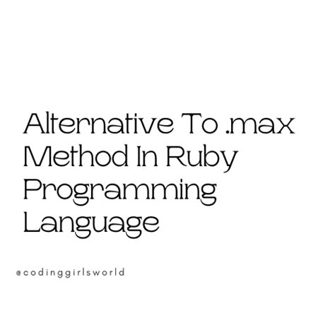 Alternative To The Tally Method In Ruby Programming Language By Amna