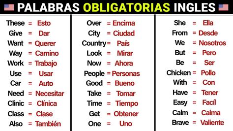 50 Palabras Súper Útiles En Inglés Y Español 50 Very Useful Words In English Spanish Youtube