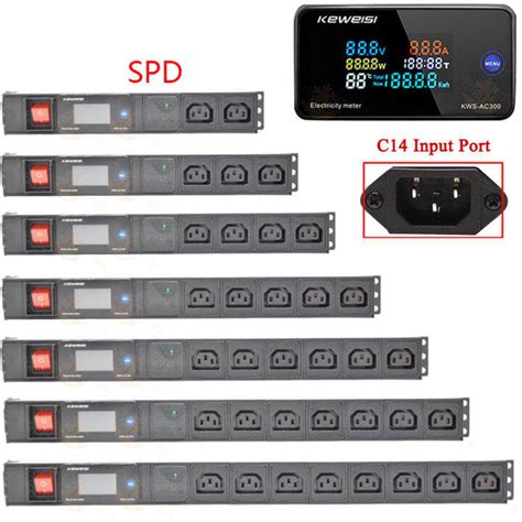 Iec C13 Power Strip 3pin C13 Outlets 2 3 4 5 6 7 8 9 10 Ways Socket