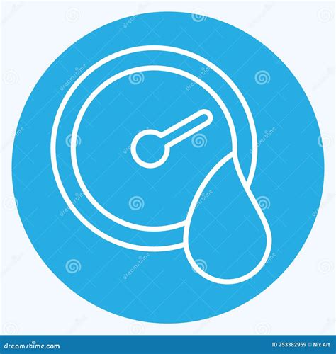 Icon Hygrometer Suitable For Education Symbol Blue Eyes Style Simple Design Editable Design