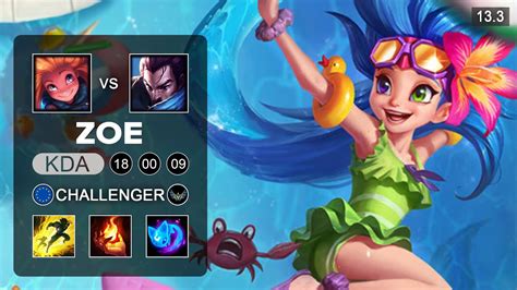 Zoe Vs Yasuo Mid Euw Challenger Patch 133 Season 13 Youtube