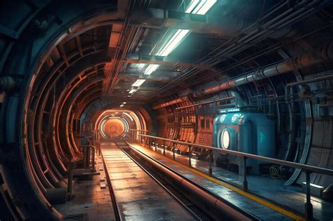 Premium Photo Underground Tunnels Equipped With Hyperloop Technology