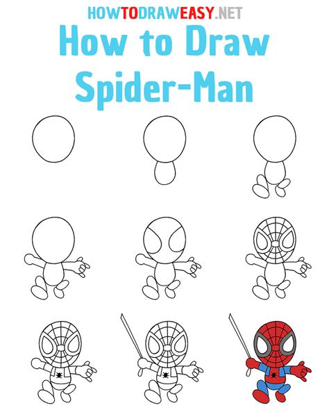 How To Draw Spiderman Easy Step By Step Spiderman Drawing Tutorial For