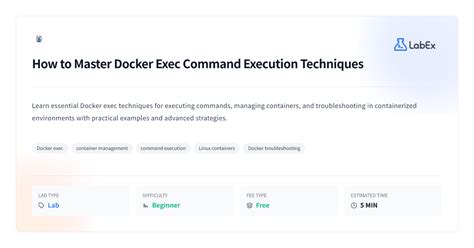 How To Master Docker Exec Command Execution Techniques Labex