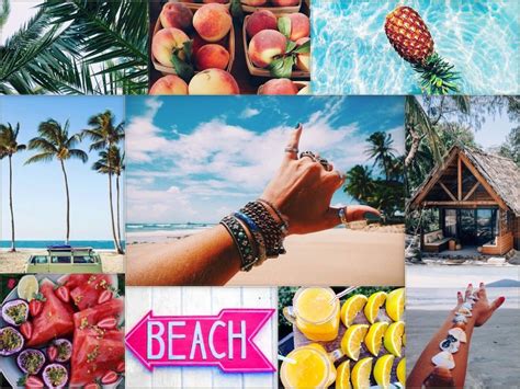 Collage Aesthetic Summer Laptop Wallpapers Wallpapers Com