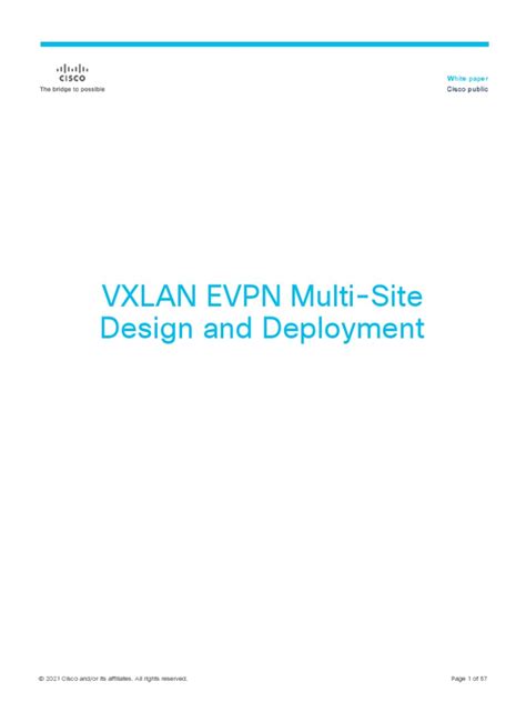 Cisco Evpn Vxlan Pdf Computer Network Ip Address