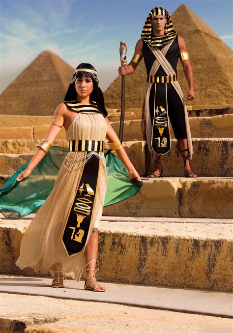 All Powerful Cleopatra Costume For Women Gold Headpiece Feather