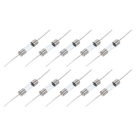 10pcs Glass Tube Fuses Axial With Lead Wire 5x20mm 10a 250v Replacing