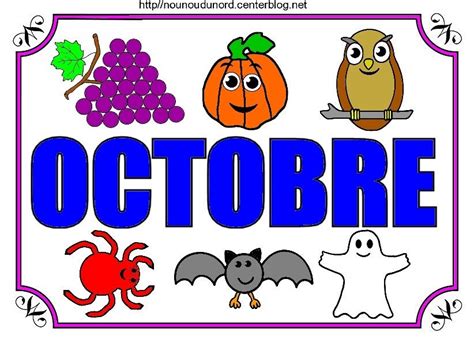 Mois D Octobre Colorier Gommettes