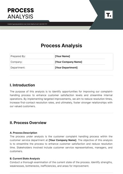 Process Analysis Template Edit Online And Download Example