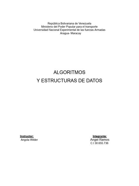 Algoritmos Y Estructuras Pdf Algoritmos Programación De Computadoras