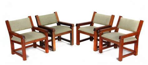 Wooden Game Tables With Upholstered Armchairs