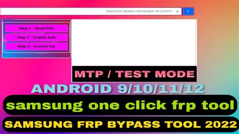 SAMSUNG FRP ENABLE ADB TOOL 2022 SAMSUNG ONE CLICK FRP TOOL Samsung