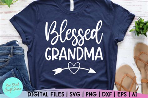 Blessed Grandma Svg Grandma Svg Grandma Graphic By She Shed Craft Store Creative Fabrica