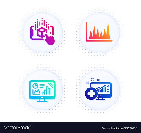 Line Graph Analytics And Augmented Reality Vector Image