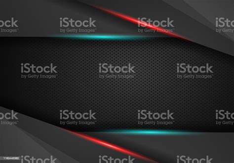 추상 금속 빨간색 검은 색 프레임 레이아웃 디자인 기술 혁신 개념 배경 벡터 그래픽 템플릿 디자인입니다 금속 배너와 기술 배경입니다 강철에 대한 스톡 벡터 아트 및 기타