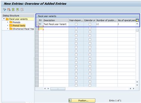 Sap Fi Fiscal Year Variant