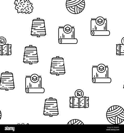 Textile Production Collection Icons Set Vector Stock Vector Image And Art Alamy